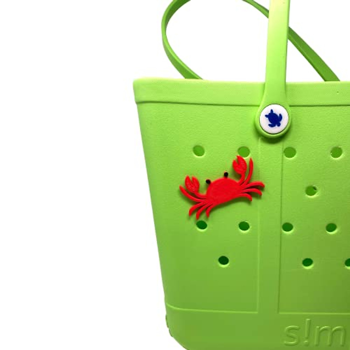 FRESHe BOGLETS - Simply Southern BEACH Charm Accessories - Decorative Charms perfect for your Tote Bag. - Multiple Charms (Crab Charm)