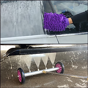 PWACCS Pressure Washer Undercarriage Cleaner – 16 Inch Power Washer Under Carriage Spray – High Pressure Washing Under Car Attachment with 3 Pcs Extension Wand – 4000 PSI