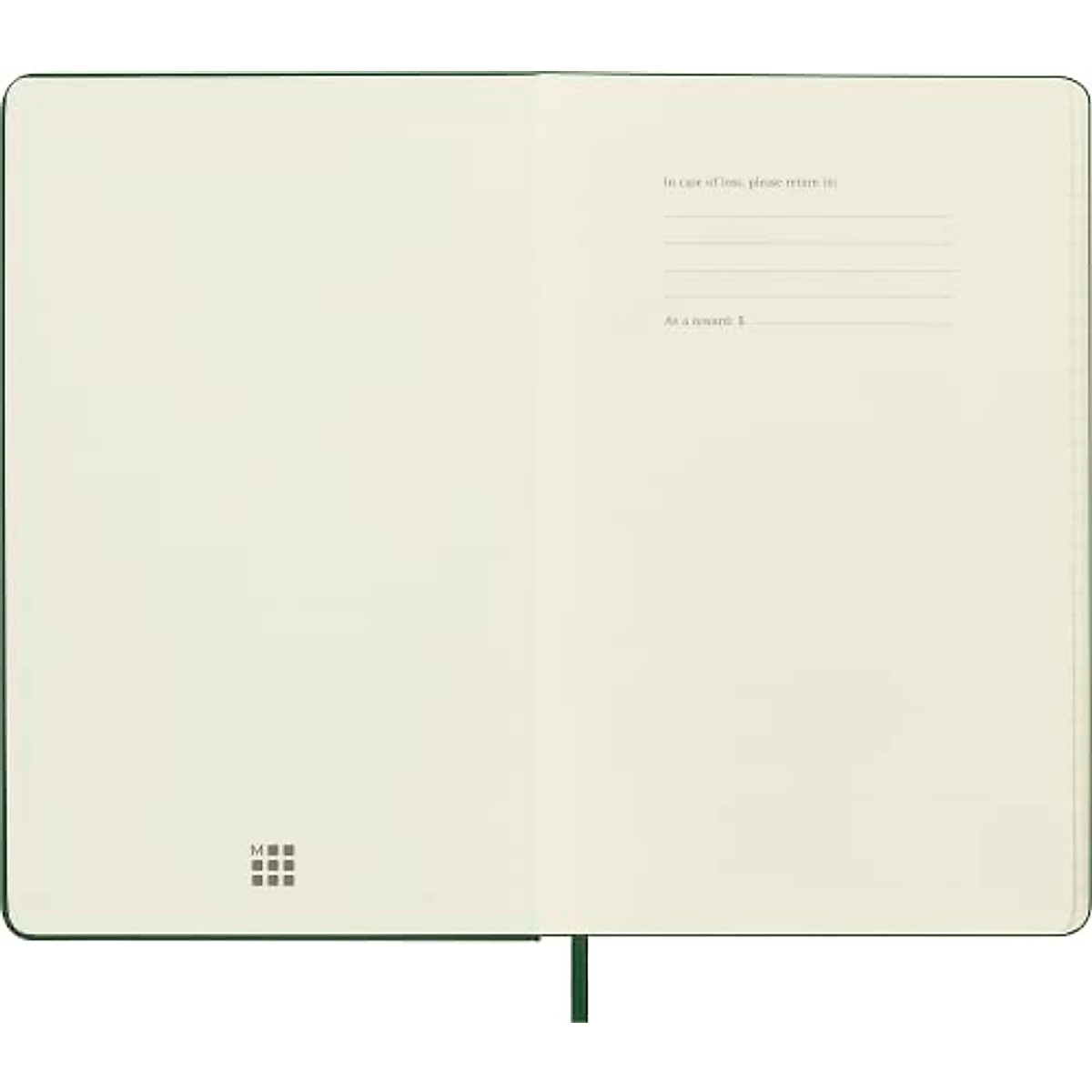 Moleskine Classic Notebook, Hard Cover, Large (5" x 8.25") Ruled/Lined, Myrtle Green, 240 Pages