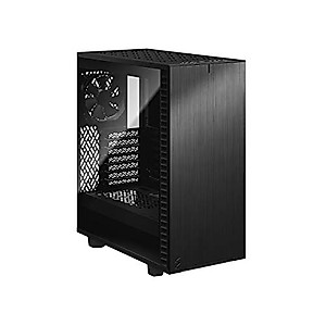 Fractal Design Define 7 Compact Black Brushed Aluminum/Steel ATX Compact Silent Dark Tinted Tempered Glass Window Mid Tower Computer Case