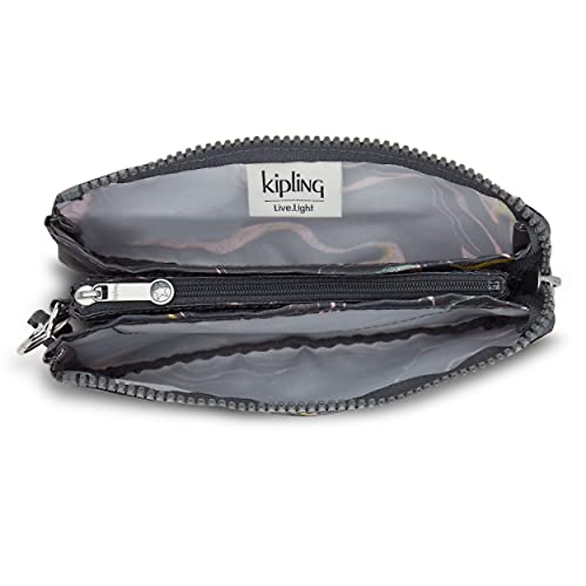 Kipling Womens WomenÂ’s Creativity Large Pouch, Versatile Cosmetics Kit, Lightweight Nylon Travel Organizer Wallet, Soft Marble, 7.25 L x 4.25 H 1.5 D US
