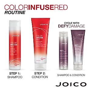 Joico Color Infuse Shampoo and Conditioner Set, Red, 10.1 Fl. Oz