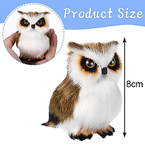 Skylety 6 Pieces Mini Owl Plush Toy 3.2 Inch Plush Animal Christmas Hanging Ornaments for Christmas Tree Woodland Gray White Stuffed Animal Toy Soft Owl Doll Plush Hanging Pendant Ornament