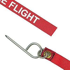 MAUHOSO Remove Before Flight Key Chain,Government Issue Military Surplus Red/White Key Ring USA air force Military,Classic Key Holder,Car Keys,Keys Attachment,1-pack