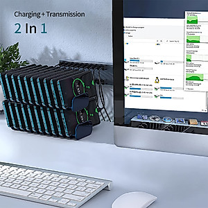 Royata Powered USB Hub Industrial Grade USB 2.0 Hub 20 Port 12V/10 Power Support Charger Data Sync and Charging Station with Separate On/Off Switch and Light for Laptops, PCs,etc.