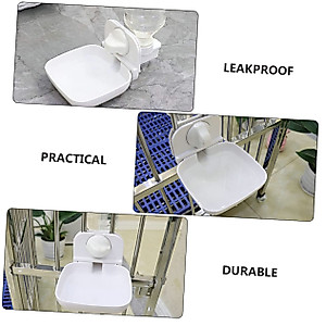 Balacoo 2 pcs automatic feeder rabbit water feeder drinking water machine dispenser automatic rabbit feeder bunny water dispenser pet water dish water cage plastic white chinchilla