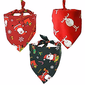 Professional*Bags AUPET 3 Pieces Christmas Dog Bandanas Thanksgiving Pet Bandana Halloween Pet Triangle Scarf Neckerchief Washable Dog Bibs for Dog and Cat