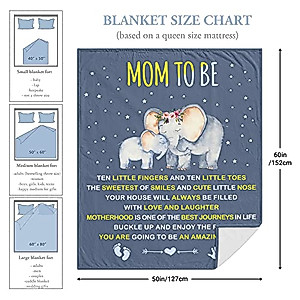 Omokil New Mom Gifts for Women, First Time Mom Gift, Pregnancy Gifts, New Mom Essentials, Postpartum Gifts for Mom, Mom to Be Gift, Gender Reveal Gifts Blanket for New Parents - 60" X 50"