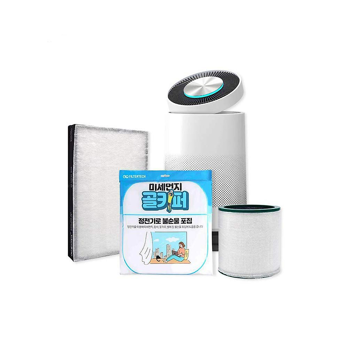 FilterTech Fine Dust Goalkeeper - DIY Filter Saver for Samsung Air Purifier AX40K3020GWD/AX40K3020UWD/AX40K3021UWD/AX40M3030WMD/AX40M3040WMD : Additional Protection, Filter Life Extension