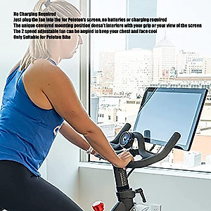 HEEPDD Fan for Peloton Bike, Aluminum Alloy Material Exercise Bike Fan No Batteries or Charging Required USB Portable Fan Peloton Stationary Bike Fan Bike Accessories for Peloton