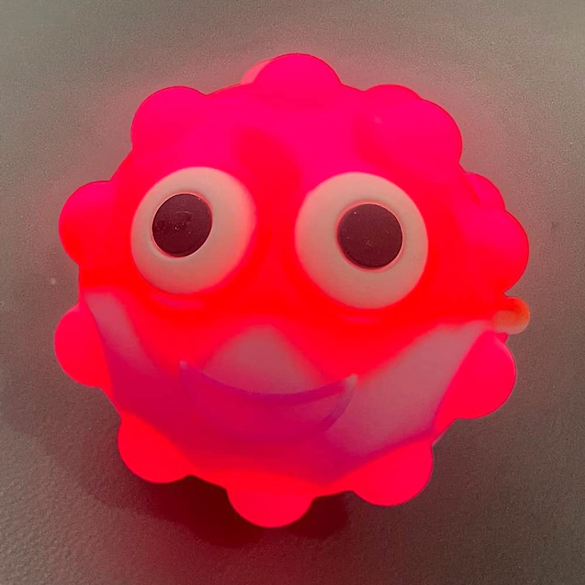 Pop Ball Glow Balls Stress Ball Bouncing Ball ,Fidget Toy Push Bubble Toys, 3D Silicone Squeeze Finger Press Ball Stress Relief Hand Toys (D)