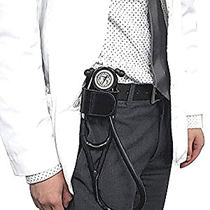 Stethoscope Holder Clip - Leather Made Brown
