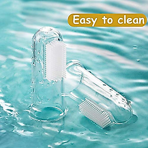 Boao 36 Pcs Baby Finger Toothbrushes with Storage Case Infant Toddlers Teeth Brushes Soft Silicone Baby Tongue Cleaners for Oral Cleaning Tooth Training Supplies