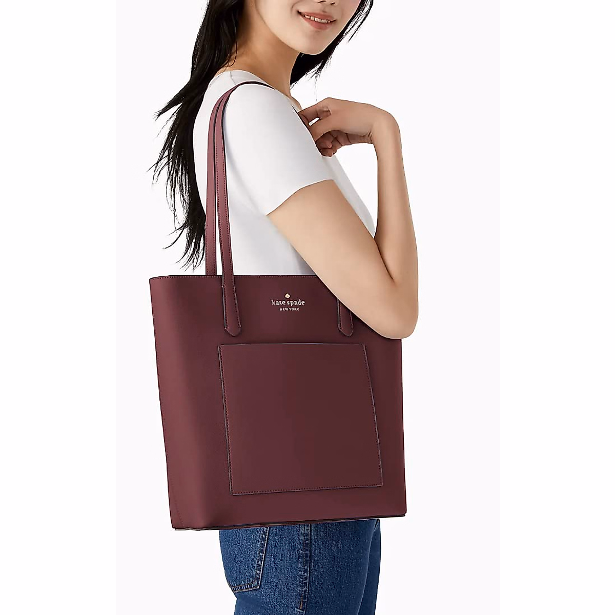 Kate Spade New York Daily Leather Tote (Deep Berry)