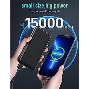 UYAYOHU Portable-Charger-Power-Bank - 15000mAh 2 Pack Power Bank Dual USB Output 5V3.1A Fast Charging Portable Charger Compatible with All USB Devices and Smartphones