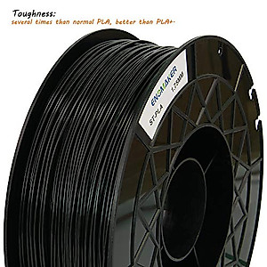 ENOMAKER ST-PLA (PLA++) 3D Printer Filament Black 1.75MM 1kg(2.2LBS) Spool Improved by New Formula for Creality CR-10 V2 Ender 3, Ender 3 pro V2