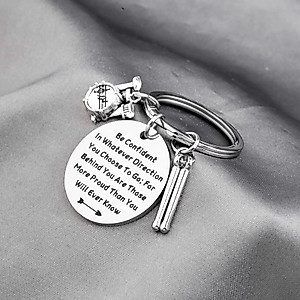 LQRI Drum Keychain Drummer Gifts Drum Kit New Percussionist Gift Percussion Jewelry Drum Player Band Gifts (silver)