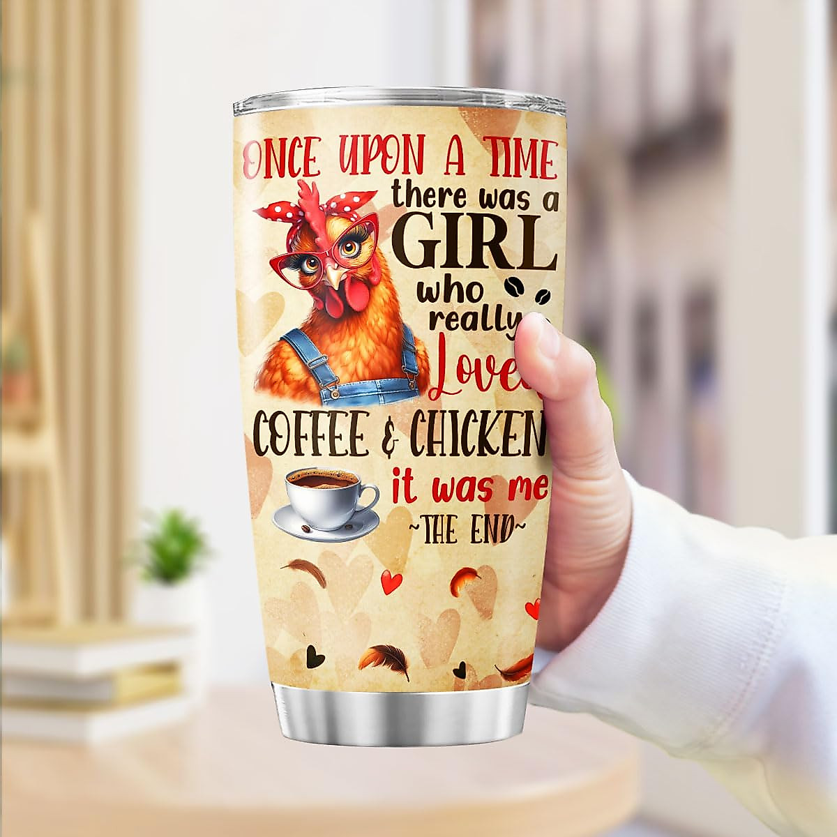 HUBUPU Chicken Gifts, Breed Lovers Spring Swig For, Tumbler 20 Oz With Lid And Straw, Crazy Chicken Lady Coffee Lover, Coffee Travel Coffee Mug Cup Girl Stainless Steel Coffee Straw Lid