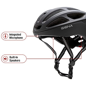 Sena R1 Smart Communications Helmet (Matte Black, Medium)