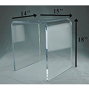 One Stop Plastic Shop 3/4" Clear Acrylic Lucite Shower Bench.