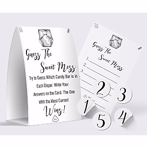 Guess The Sweet Mess - Baby Shower Games Guess The Sweet Name That Poo, Dirty Diaper game - gs006B