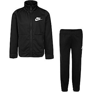 Nike Boys' 2-Piece Tricot Tracksuit Pants Set Outfit - black, 2t