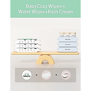 Baby Wipes, Cleansing & Moisturizing 2-in-1 Babycozy Sensitive Baby Wipes, 100% Plant Fiber & 100% Biodegradable, Hypoallergenic Baby Coconut Wipes Moisturize Every Cleanse, 240 cnt (6 pack)