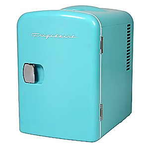 Frigidaire BLUE EFMIS149_AMZ Mini Portable Compact Personal Cooler Fridge, 4 Liter Capacity Chills Six 12 oz Cans, 100% Freon-Free & Eco Friendly, Includes Plugs for Home Outlet, standard