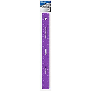 BAZIC 12-Inch (30cm) Shatterproof Flexible Ruler, Case of 24