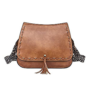 Crossbody Bags for Women Casual Fashion Shoulder Bag Messenger Bags Retro Solid Color Metal Buckle Fringe Shoulder Bag