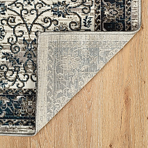 Linon Vintage Collection Isfahan Synthetic Rugs, 9' x 12', Gray