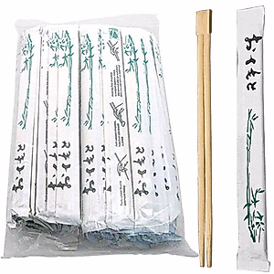 Bamboo Chopsticks - 100 Pairs - Premium Disposable Chopsticks - Individually Wrapped - Multi Pack Wooden Chopsticks Disposable