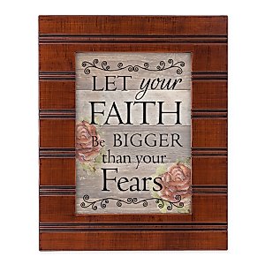 Cottage Garden Make Faith Bigger Than Your Fear Wood Finish 8 x 10 Framed Wall Art Plaque