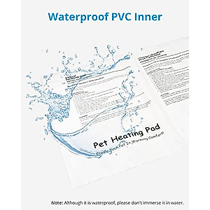 NICREW Pet Heating Pad, Temperature Adjustable Dog Cat Heating Pad with Auto Shut Off Timer, Indoor Pet Heated Bed Mat for Cats and Dogs, MET Safety Listed, 17.7 x 15.7 Inches, 55W (max)