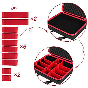 Khanka Hard Battery Storage Box Holder, Carrying Case Replacement for Milwaukee M12 M18 18V Battery and Charger - Holds 12V M18 18V 2.0/3.0/4.0/5.0/6.0/6.5/8/9.0/12.0-Ah Battery, Charger (Case Only)
