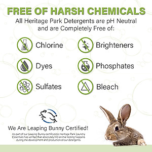 Heritage Park Silk & Wool Fragrance Free, Hypoallergenic, pH-Neutral Laundry Detergent - Dermatologist-tested, Sensitive Skin-Friendly, Enzyme-Free, Ultra Concentrated (64 fl oz Refill)