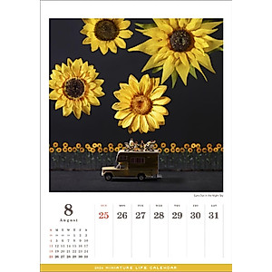 MINIATURE LIFE CALENDAR (overseas version, no Japanese holidays notation) 2024 calendar CL24-0466w