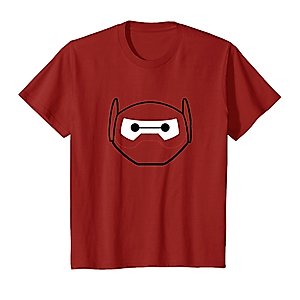 Kids Disney Big Hero 6 Baymax Big Face Armor Helmet Logo Youth T-Shirt