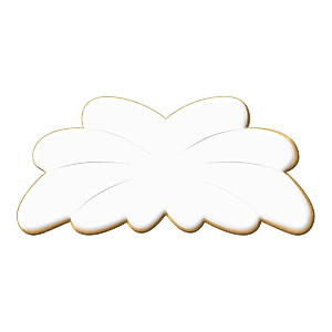 Foose Cookie Cutters 4 in Floral Eucalyptus Leaf Metal Cookie Cutter Shapes Made in USA, Silver