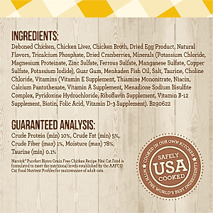 Merrick Purrfect Bistro Grain Free Premium Soft Canned Pate Adult Wet Cat Food, High Protein Chicken Recipe - (Pack of 24) 5.5 oz. Cans