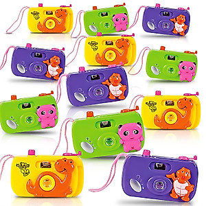 Kids Camera Toy Set with Images in Viewfinder (12PCs) Pretend Play for Toddlers/Kids, Great for Birthday Party Favors for Kids 3-5, Goody Bags Birthday Gifts, Toddler Party Favors, Goody Bag Stuffers