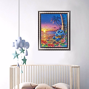 DIY 5D Diamond Painting by Numbers Kits for Adults,16"X12" Stitch Playing Guitar DIY Paintings Crystal Rhinestone Diamond Embroidery Full Drill Cross Stitch Kit Pictures Arts Craft for Home Décor