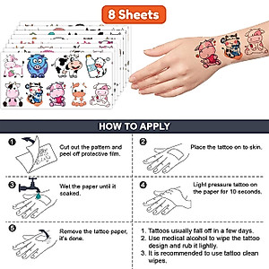 Cow Temporary Tattoos for Kids, Cow Birthday Party Decorations Supplies Party Favors Supper Cute 8 Sheet 68Pcs Strawberry Cow Tattoo Sticker Style Milk Gift Ideals for Boys Girls Schools Prizes Themed