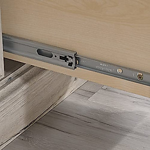 Sauder Palladia Desk with Hutch, L: 59.488" x W: 23.543" x H: 56.496", Split Oak Finish