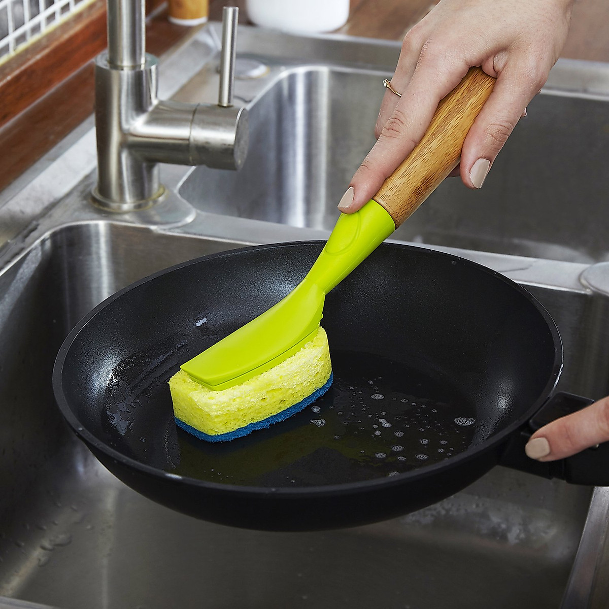 FULL CIRCLE CLEANING PRODUCTS Suds Up Dish Sponge Refills Green, 1 EA