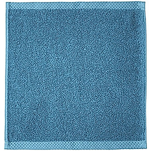 Amazon Basics Cotton Washcloths, Quick-Dry, 12" x 12", 12-Pack, Lake Blue