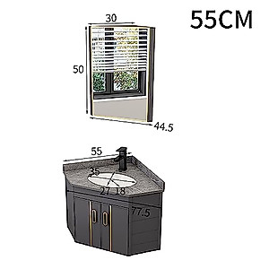 OOCCO Corner Bathroom Vanity,Wall Mount Bathroom Sink,Small Corner Sink,Corner Bathroom Vanity Sink Combo,Above Counter Mini Wall Vanity Vessel Sinks,for Home Kitchen Patio Laundry Room