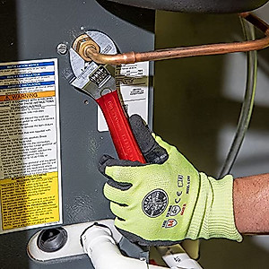 Klein Tools D507-8 Adjustable Wrench, Extra Capacity Jaw Forged Drive Wrench with High Polish Chrome Finish, 8-Inch