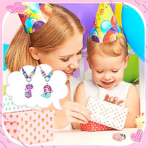 48 Pieces Girls Jewelry Set Adjustable Bracelets Necklaces and Rings Set Pretend Dress up Play Jewelry Party Favors Birthday Gifts for Little Girls Kids Toddler Child Friendship (Cute Style)