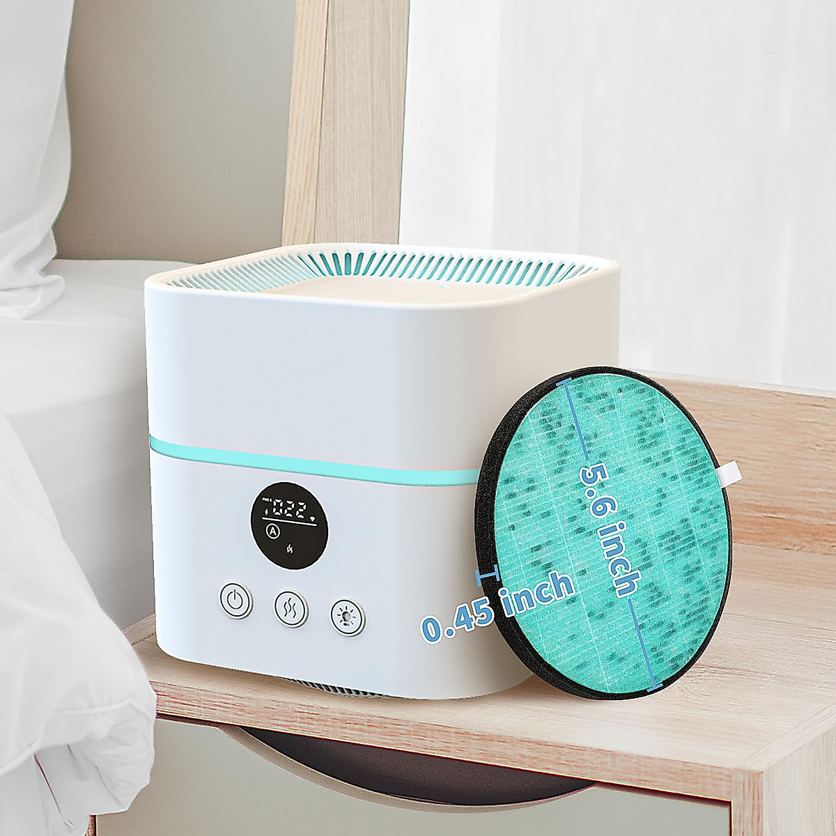 HomBreez Air Purifier Replacement Filter, HEPA Filter Replacement Compatible with HomBreez Air Purifier (WG-03/WG-03-S), F-WG, 3 Pack